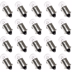 SQXBK 20PCS 12V0.11A2W Automotive Incandescent Bulbs Mini Screw Base Light Bulbs Miniature Screw Base Light Bulbs for Home Experiment Circuit Electrical Test Accessories