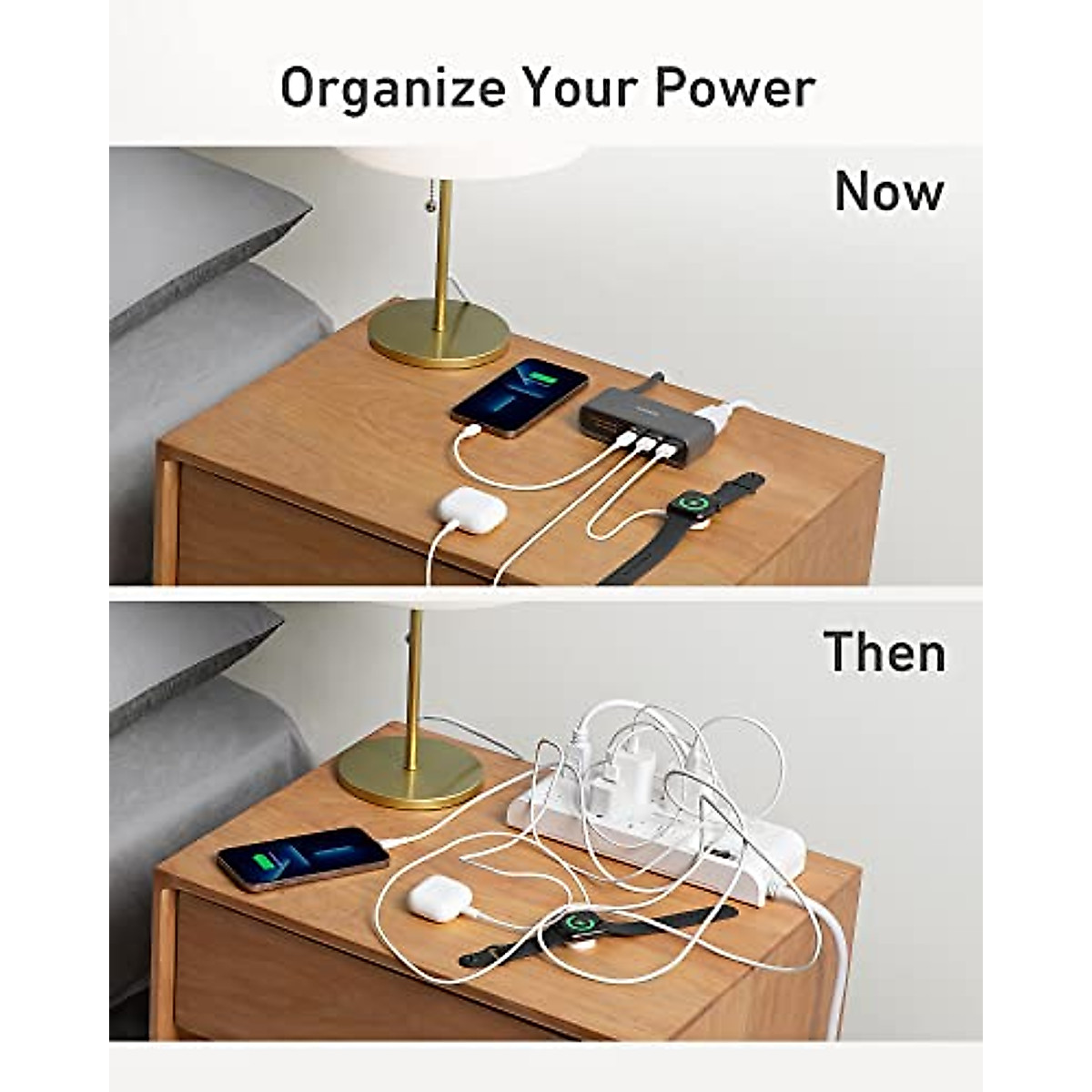 Anker USB C Power Strip, 521 Power Strip with 3 Outlets and 30W USB C Charger for iPhone14/13,5 ft Extension Cord, Power Delivery High-Speed Charging Station for Dorm Room, Office, and Home