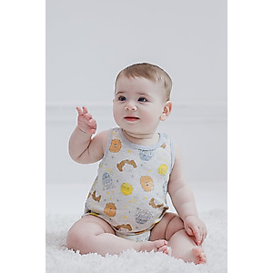 STAR WARS C-3PO Princess Leia Chewbacca R2 D2 Newborn Baby Girls Bodysuit and Romper Grey 0-3 Months