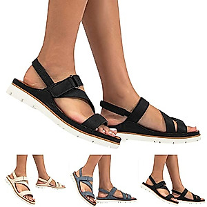 Animal Print Sandals for Women Flat Women Sandals Summer Fashion New Pattern Simple Solid Color Roman Sandals Large Flat Non Slip Comfortable Shoes (Black, 6.5)