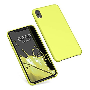 kwmobile Case Compatible with Apple iPhone XR Case - TPU Silicone Phone Cover with Soft Finish - Lemon Yellow