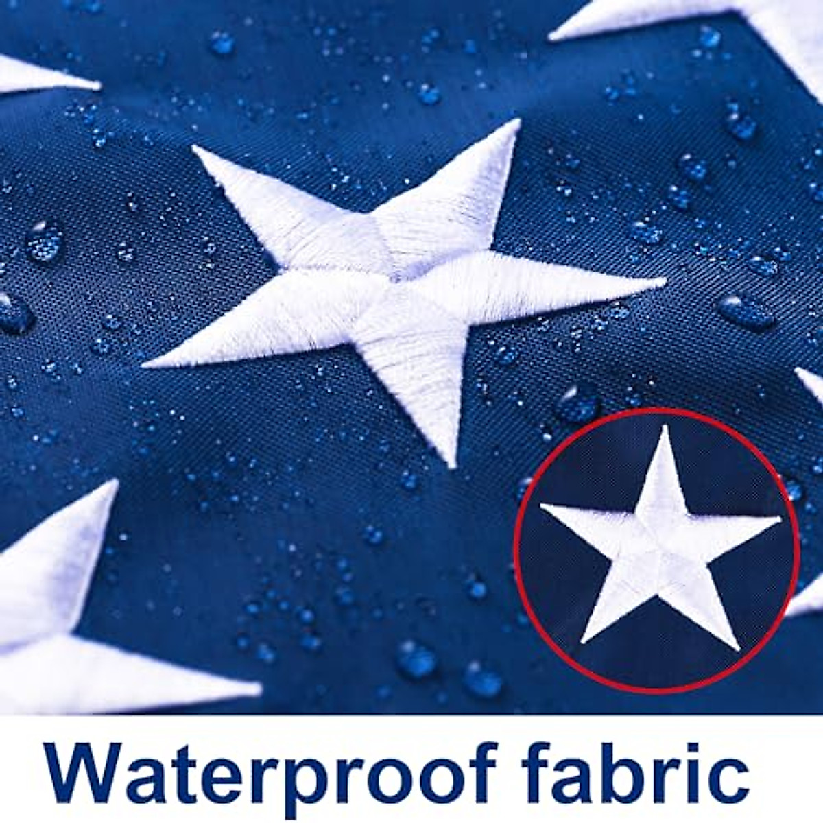 VIPPER American Flag 3x5 FT Outdoor - USA Heavy duty Nylon US Flags with Embroidered Stars, Sewn Stripes and Brass Grommets