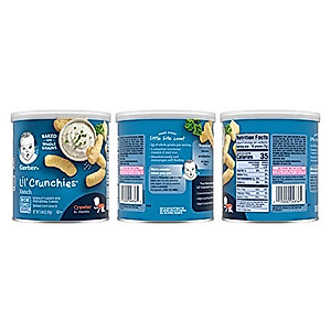 Gerber Graduates Lil Crunchies, Variety Pack, 1.48-Ounce Canisters (Pack of 6)