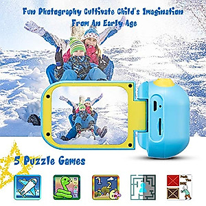 Engpure Kids Camera, Kids Video Camcorder 1080P 2.4 inch IPS Screen Camera Toys for 3-10 Years HD Children Videos Recorder for Boys Girls Toys, with 32GB Micro SD Card (Blue)
