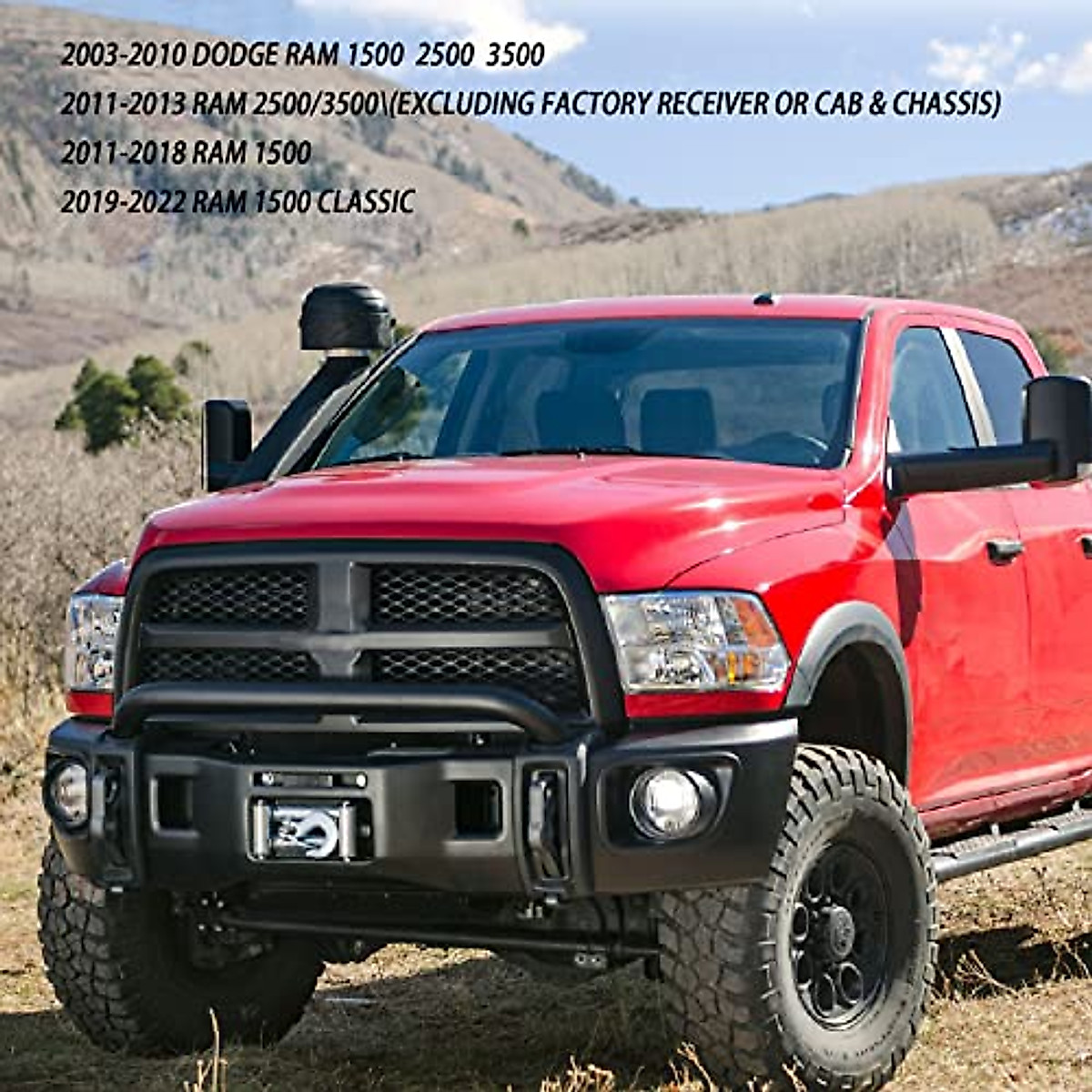 APS Towing Trailer Hitch Receiver, 2 Inch Class 3 Trailer Hitch Compatible with Dodge Ram 1500 2500 3500 2003-2019, Towing Hitch Compatible with Ram 1500 Classic 2019-2022