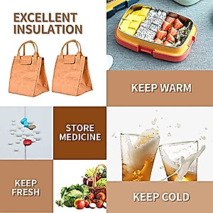 Eslazoer Tyvek small insulated cooler bag, Lightweight, Water-Resistant and Reusable Lunch Bag
