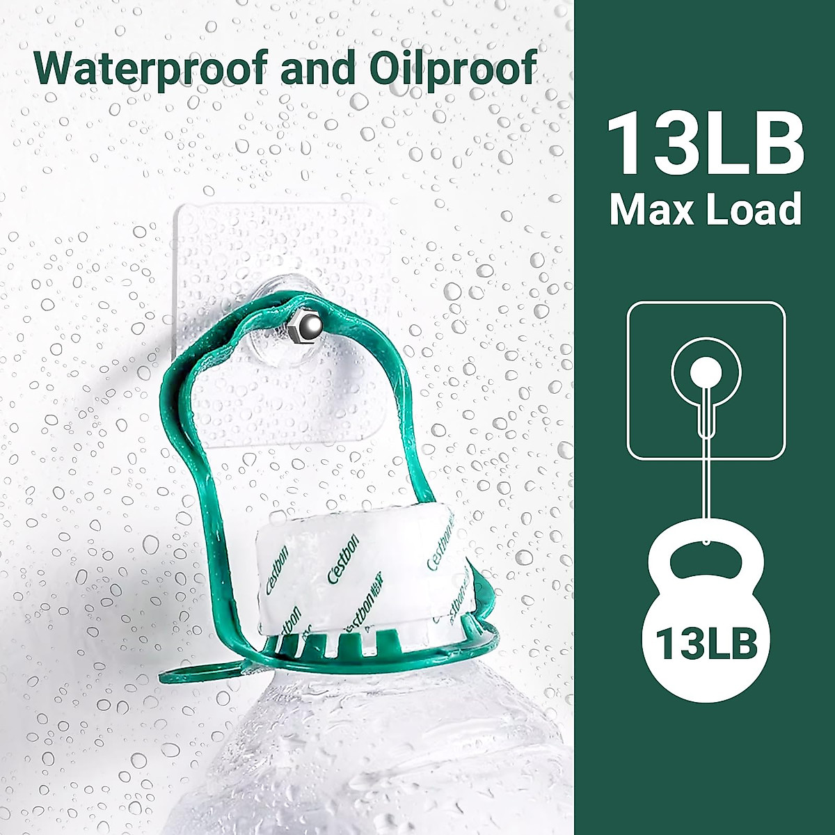 Picture Hangers Without Nails, No Damage Picture Hooks, 20 Counts Adhesive Hooks on Kitchen,Bathroom,Bedroom and Office, 13 lbs Load max