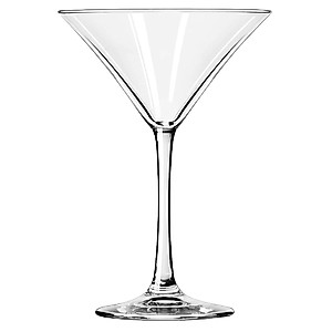 Libbey Entertaining Essentials Martini Glasses Set of 6, Dishwasher Safe Martini Set, Tall Stem Martini Glasses for Parties and More