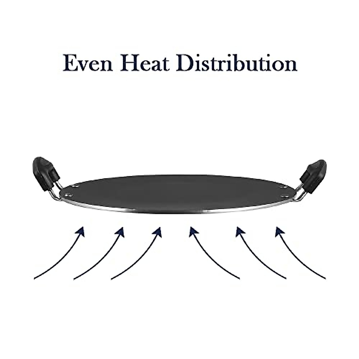 Vinod Non-Stick Pathri Tawa, 31.5 cm, blue and black