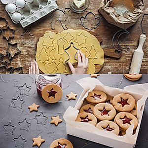 9 Pieces Eid Mubarak Cookie Cutters Eid Ramadan Biscuit Molds DIY Biscuit Cutters Stainless Steel Fondant Cutters with Lantern Camel Moon Design for Eid Mubarak Holiday Party Supplies