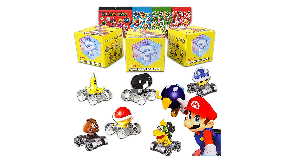 Hot Wheels Super Mario Toy Set - 3 Pack Blind Bags