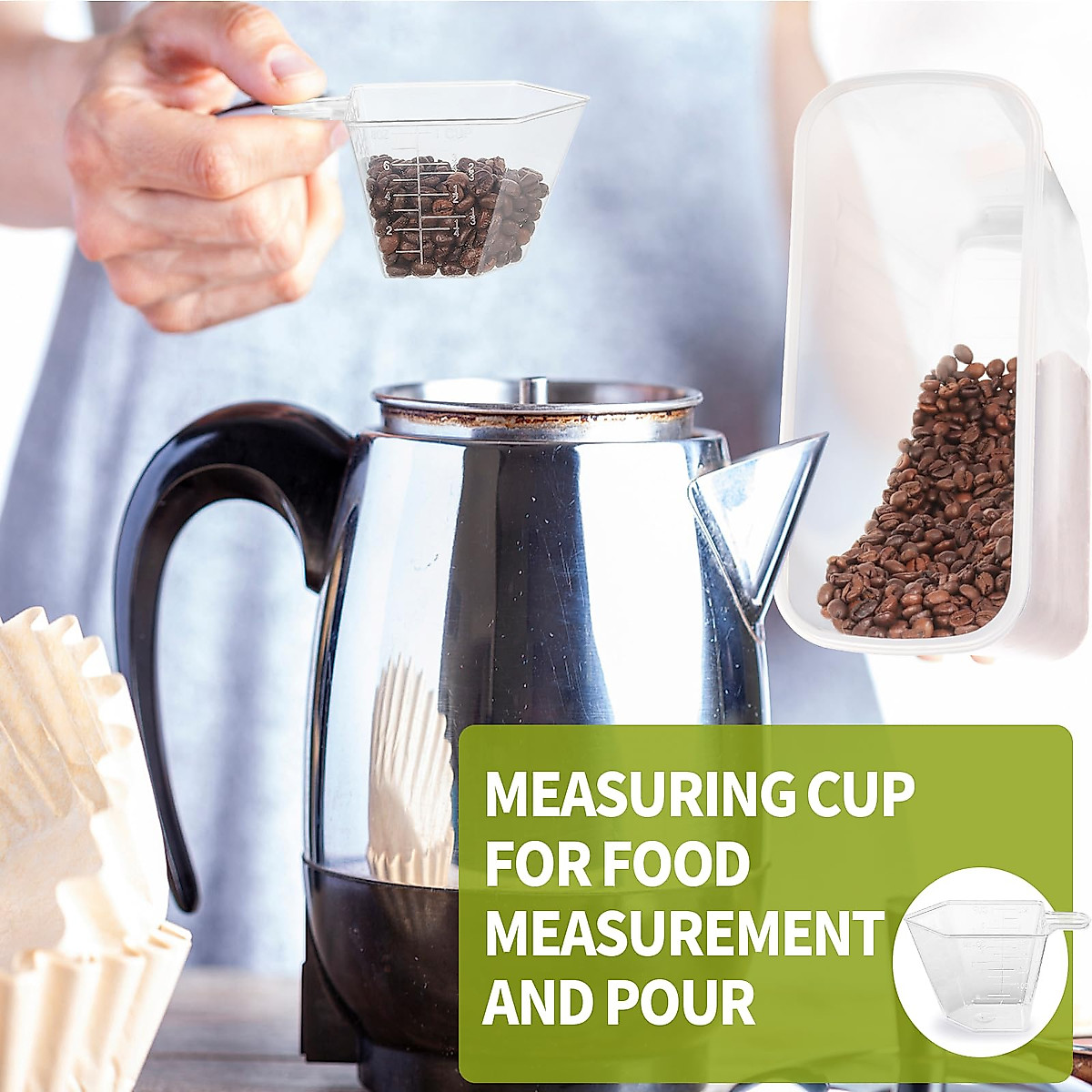 Skroam Cereal Containers Storage of 6 [4L/135.2 oz], Airtight Food Storage Containers with Pour Spout for Kitchen & Pantry Organization Storage, Plastic Cereal Dispensers, Measuring Cup & 20 Labels