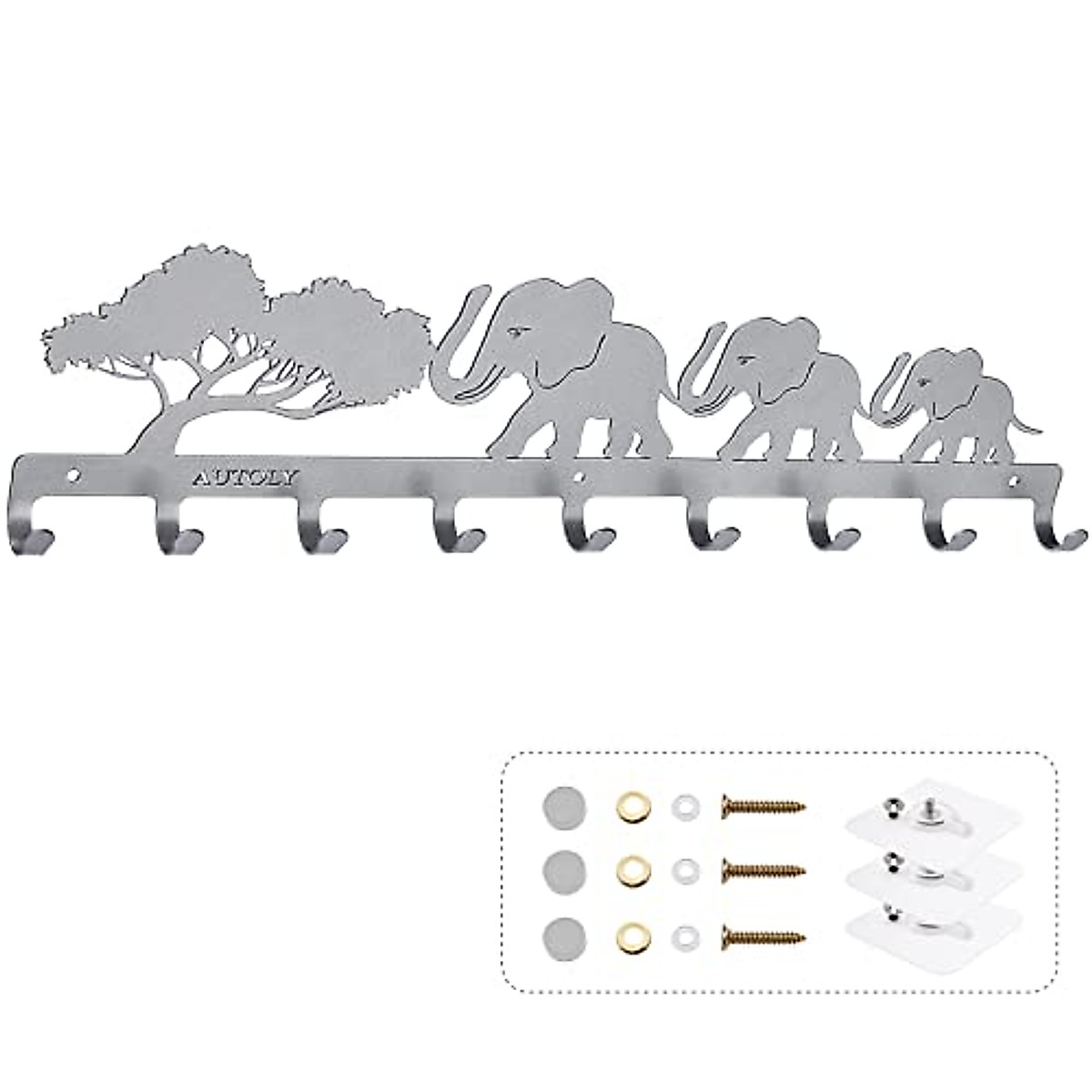 Autoly, Coat Rack Wall Mount installs The Door Hanger Hook Against The Wall, Coat Hanger Wall can Organize The Room. Coat Hooks Wall mounted9 Hooks 1 Piece，OriginalDesignwall Coat Rack。