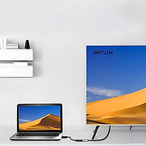 Anbear 4K DisplayPort to HDMI Adapter, Display Port to HDMI Adapter 4K@30HZ Gold Plated (Male to Female) for DisplayPort Enabled Desktops and Laptops to HDMI Converter Connect Displays