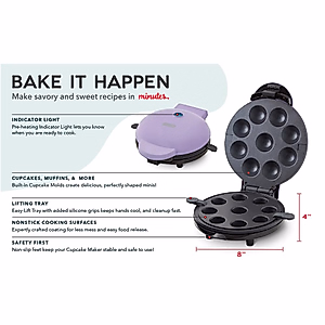 Dash Express Mini Cupcake Maker, DCM009GBLA04