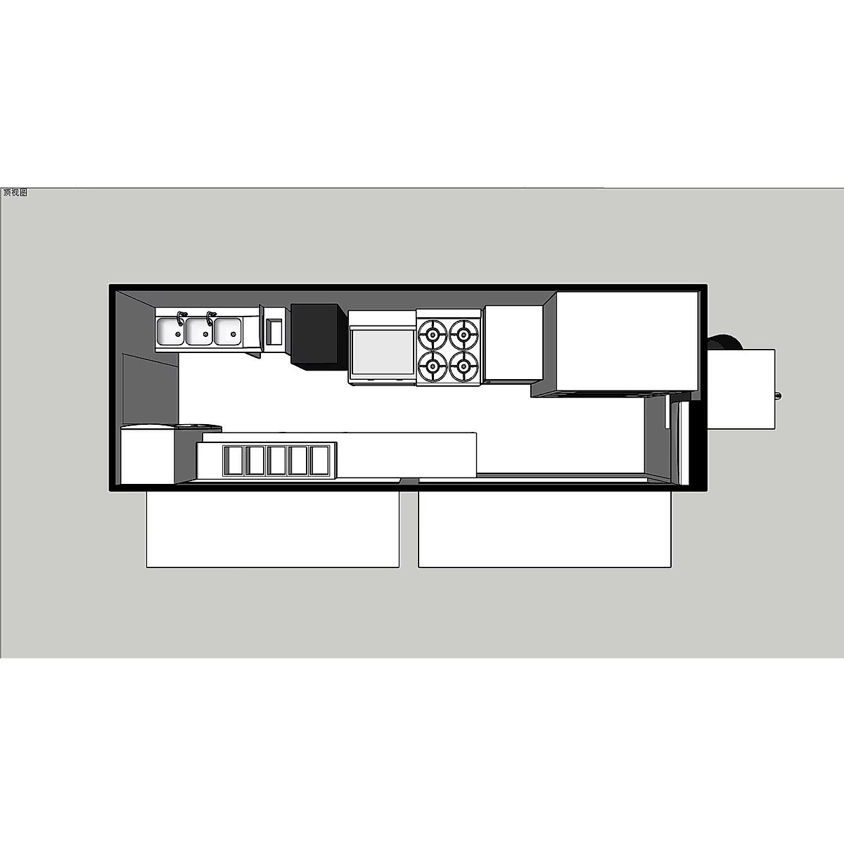 14.7FT MOBILE FOOD TRAILER, STREET FOOD TRAILER WITH CONCESSION WINDOW ATTRACTIVE FRONT DISPLAY, FULLY EQUIPPED FOR VENDING ON STREET FOR SALE