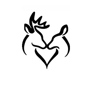 24x36 Buck and Doe Kissing Stencil Made from 4 Ply Matboard