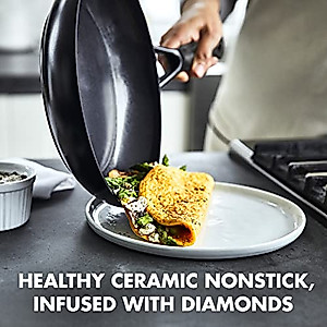 GreenPan SmartShape Healthy Ceramic Nonstick, 5 Piece Cookware Set, PFAS-Free, Dishwasher Safe, Black Marble