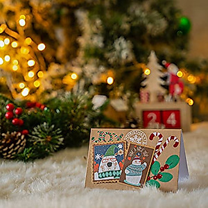 BIOBROWN Greeting Card Santa Claus and Polar Bear with Skateboard Design with 12pcs Envelopes for Holiday - 4x6 inch, 12 pcs (6 designs,2pcs per design)