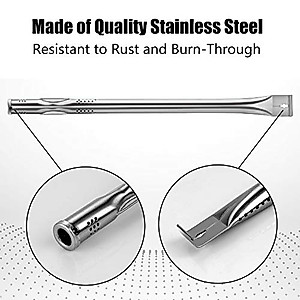 MONIBAQ Grill Replacement Parts for Nexgrill Deluxe 6 Burner 720-0896B 720-0896C, for 5 Burner 720-0896 720-0882A 720-0925, 6 pcs Porcelain Steel Flame Tamers Heat Shields Plates+Burner Tubes Kit