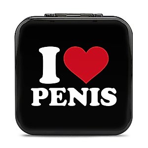 I Love Penis Game Card Case Carrying Storage Box with 24 Card Holder for Nintendo Switch