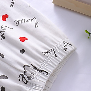 SOFEON Valentine's Day Outfit Toddler Baby Girl Long Sleeve Tunic Dress Top Heart Print Pants Headband Clothes Set (Pink-2, 12-18Months)