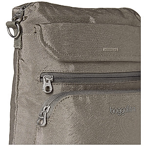 Baggallini Womens Urban Explorer Slim Crossbody, Sterling Shimmer, One Size US