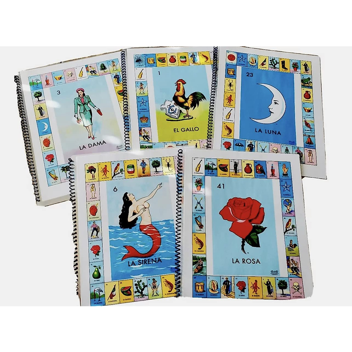 1 Spiral Book Boards Loteria Chalupa Bingo Mexican Toy Family Game New by Border Merchant
