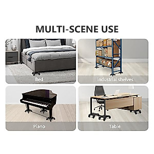 【Upgrade Large】KEDSUM Furniture Dolly with Baffle, 2000LBS Furniture Movers with 4 Wheels, Thickened Steel Panel Heavy Duty Dolly, Easy Sliders Dolly for Moving Appliances, Refrigerators, Sofa, Piano