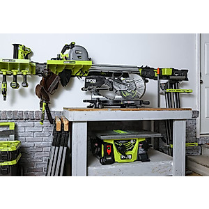 RYOBI ONE+ HP 18V Brushless Cordless 10 in. Sliding Compound Miter Saw Kit with 4.0 Ah HIGH PERFORMANCE Battery and Charger