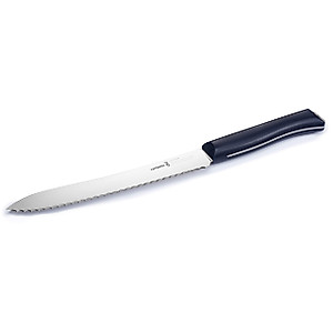 Opinel Intempora Bread Knife – Serrated, Curved Blade for Slicing Bread and Tough Rinds, High Carbon Sandvik Steel Blade, Made in Portugal, Silver,One Size,254528