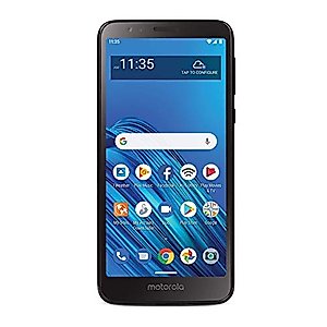 TracFone Motorola Moto E6 4G LTE Prepaid Smartphone (Locked) - Black - 16GB - Sim Card Included - CDMA