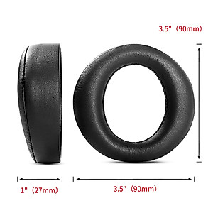 YDYBZB Ear Pads Ear Cushions Replacement Compatible with Sony PlayStation Gold Headset 7.1 Surround Sound PS4 2018/500 Million Limited Edition Headphone Protein Leather Earpads (Black)