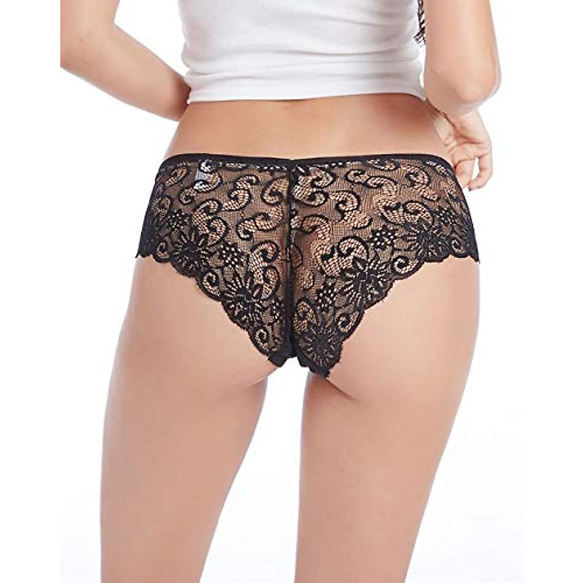 Wetopkim women daily underwear panties pack lace hipster lingerie thong pack of 5