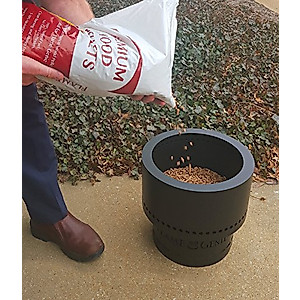 Flame Genie FG-19 Portable Smoke-Free Inferno Wood Pellet Fire Pit, USA Made, 19" Diameter, Black