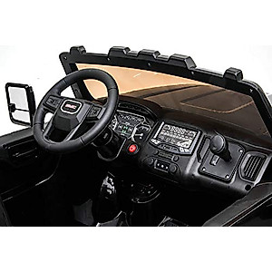 DAKOTT GMC Sierra Denali HD Two Seater 12 Volt Ride-On Truck w/ 2.4G Remote Control, LED Lights, Horn, Music, MP3/USB, Storage Box, Spring Suspension, Electric Vehicle for Kids .