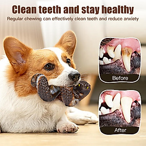Dog Toys for Aggressive Chewers, Indestructible Dog Toys for Large Dogs, Bacon Flavored Dog Toys to Keep Them Busy, Tough Dog Bones for Medium/Large Dogs Breed