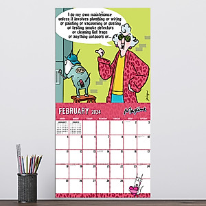 TF PUBLISHING 2024 Maxine Wall Calendar | Large Grids for Appointments and Scheduling | Vertical Monthly Wall Calendar 2024 | Home and Office Organization | Premium Matte Paper | 12"x12”