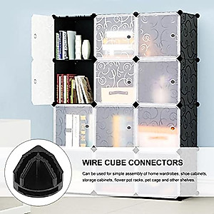 BESPORTBLE Wire Cube Connectors, 20Pcs Wire Grid Cube Organizer Connector Storage Shelving Connectors PP Closet Buckles for Home DIY Wire Cube Storage Unit (3. 1X2. 5X2. 3cm)