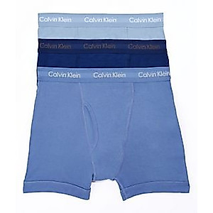 Calvin Klein Men's Cotton Classic Multipack Boxer Briefs, White/Black/Grey, Small
