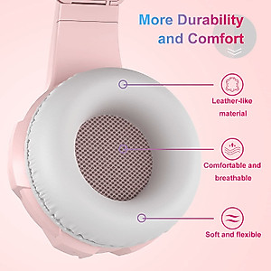 Anivia Headset Gaming Headsets - AH68S Wired Over Ear Headphone with Mic, Volume Control, Noise Isolating for Multi-Platform -Pink