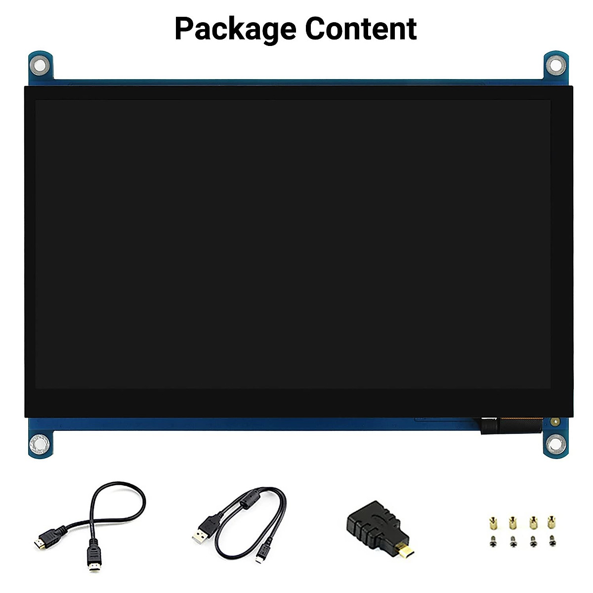 waveshare 7inch QLED Quantum Dot Display Compatible with Raspberry Pi 4B/3B+/3A+/2B/B+/A+/Zero/Zero W/WH/Zero 2W CM3+/4 Capacitive Touch 1024×600 Resolution Supports Jetson Nano/Windows