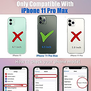 Toycamp for iPhone 11 Pro Max Case with Ring Kickstand, Cute Design for Women Girls Girly Boys Skeleton Skull Cartoon Print Case Cover for iPhone 11 Pro Max (6.5 Inch)