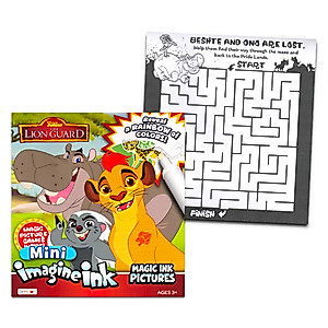 Disney Pixar Magic Ink Coloring Book Super Set - 3 Imagine Ink Books Featuring Toy Story, Lion Guard, Disney Cars with Invisible Ink Pens and Stickers