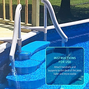 Replacement 160-0001PG Deck Support for Above Ground Swimming Pool BiltMor Step - 2 Pack White