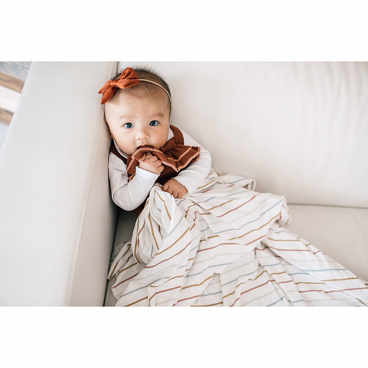 Copper Pearl Large Premium Knit Baby Swaddle Receiving Blanket Piper