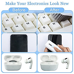 Laptop Screen Keyboard Earbud Cleaner Kit for Airpods Pro MacBook iPad iPhone iPod, walrfid Touchscreen Airpod Cleaning Pen Brush Tool Key Remover for PC Monitor TV Phone Computer Headphone - Blue