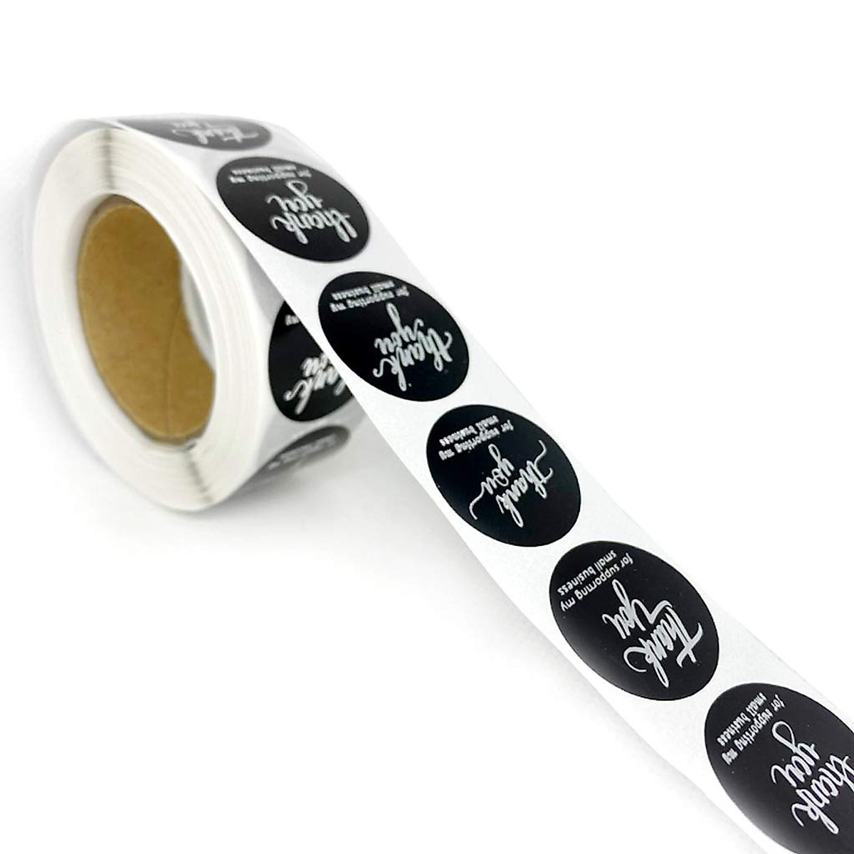 LIANXUE 500pcs Thank You for Supporting My Small Business Stickers Bronzing Seal Label for Wedding Gift Baking Package Envelope Stationery Sticker