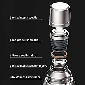 MMLLZEL 316 Stainless Steel Outdoor Thermos Large Capacity Portable Double Wall Vacuum Flask Insulated Tumbler 48 Hour (Color : D)