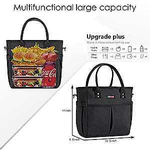 MAXTOP Lunch Bag Women,Insulated Thermal Lunch Large Tote Bag,Lunch Box for Men with Adjustable Shoulder Strap, 4-Outside Pockets for Office Work Picnic Shopping
